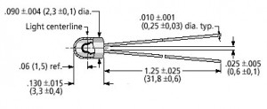 T-3/4 Short Wire Terminal - Lumitron Aerospace Lighting Components