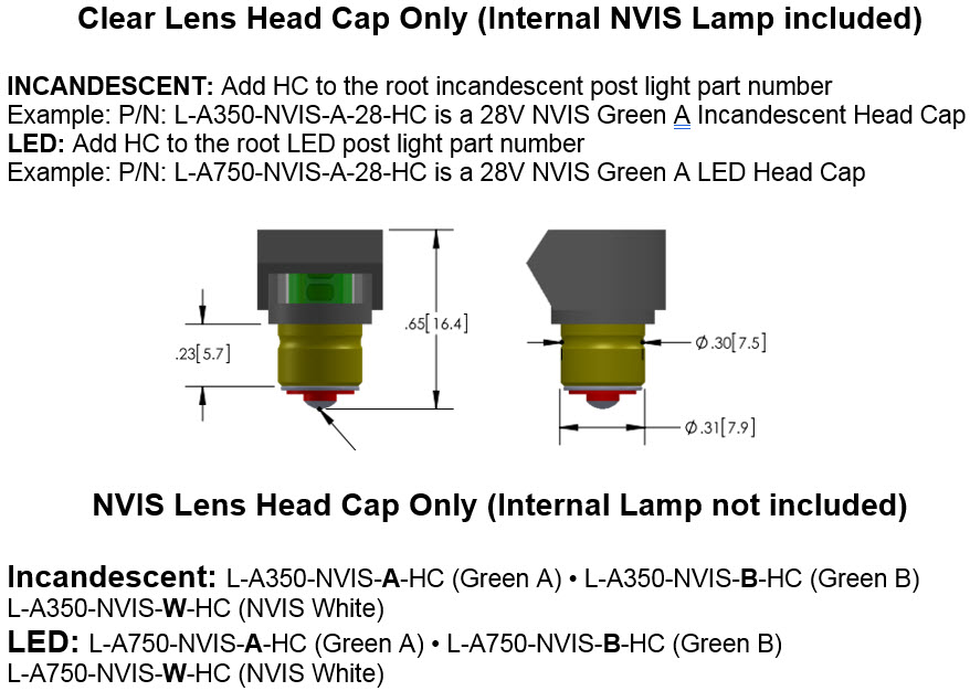A350 POST LIGHT HC ORDERING 01 - Lumitron Aerospace Lighting Components