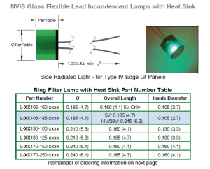 Glass Flexible Lead Lamps HS - Lumitron Aerospace Lighting Components