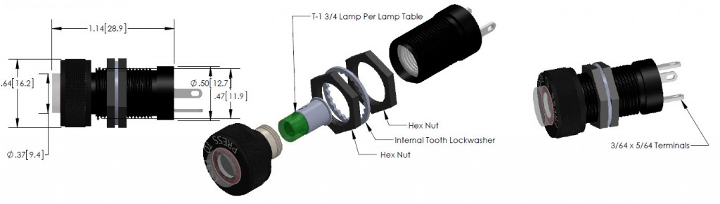 ms25041 press-to-test - Lumitron Aerospace Lighting Components